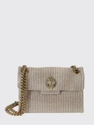 Kurt Geiger Kensington Bag In Houndstooth With Rhinestones - Brown