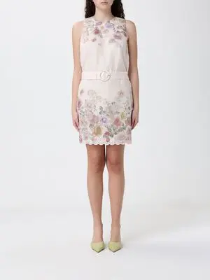 TWINSET Floral Print Linen Mini Dress - Multicolor