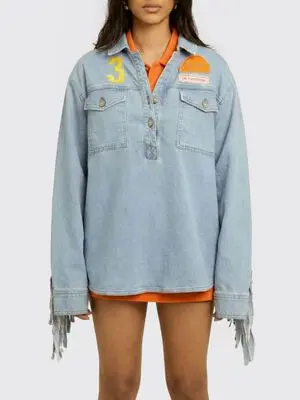 LA MARTINA Denim Shirt With Fringe Detail