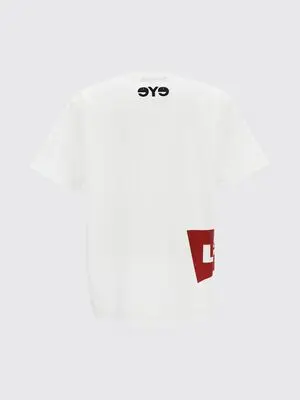 Junya Watanabe Contrast Logo Cotton T-shirt With Dropped Shoulders