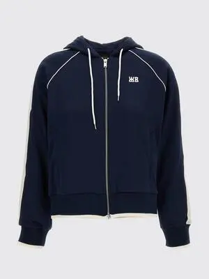 WALES BONNER Cotton-blend Zip-up Hoodie With Contrasting Logo