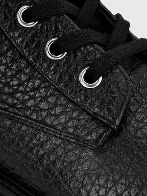 Philipp Plein Grained Leather Lace-up Combat Boots With Lug Sole