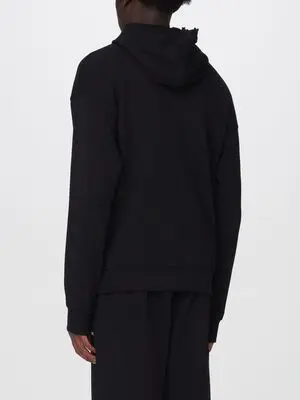 DISCLAIMER Cotton Hoodie With Kangaroo Pocket And Logo - Black