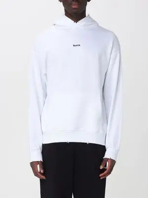 DISCLAIMER Cotton Hoodie With Kangaroo Pocket And Logo - White