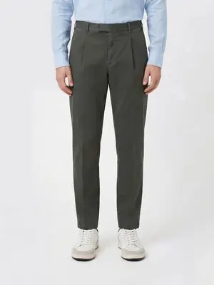 PT TORINO Cotton Blend Stretch Tailored Trousers Grey 1