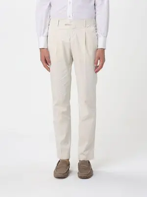 PT TORINO Cotton Blend Stretch Tailored Trousers - Milk