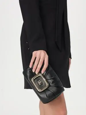 ROGER VIVIER Leather Mini Bag With Clasp And Chain Strap