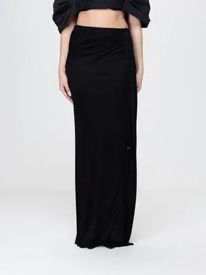 Elisabetta Franchi Viscose Long Skirt - Black