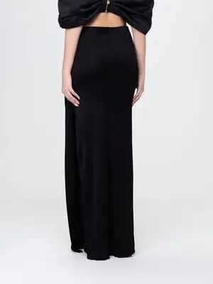 Elisabetta Franchi Viscose Long Skirt - Black
