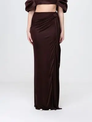Elisabetta Franchi Viscose Long Skirt - Dark