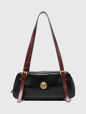 Versace Emblème Leather Shoulder Bag