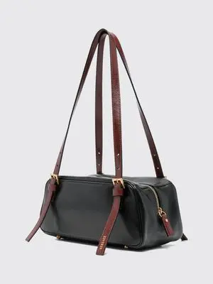 Versace Emblème Leather Shoulder Bag