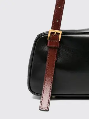 Versace Emblème Leather Shoulder Bag