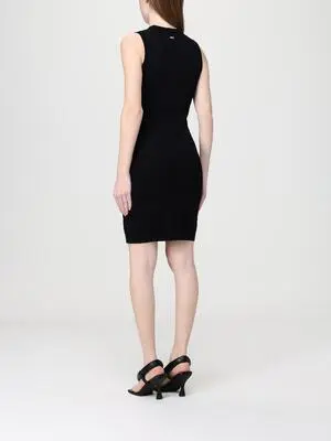 Armani Exchange Sleeveless Textured Dress - Black