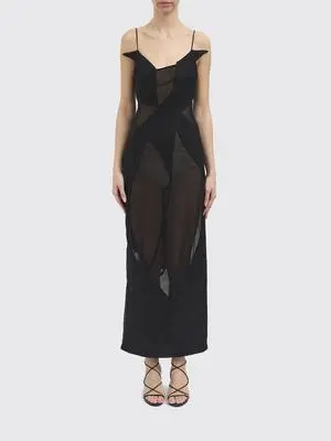 YEHUAFAN Wool Blend Midi Dress