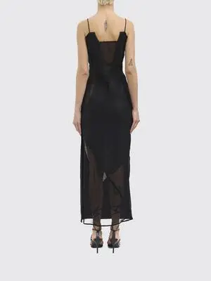 YEHUAFAN Wool Blend Midi Dress