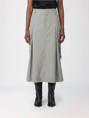 DURAZZI MILANO Midi Cotton Cargo Skirt