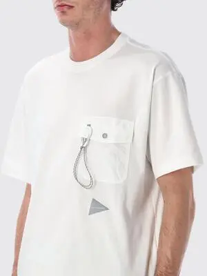 AND WANDER Cotton Blend T-shirt With Pocket