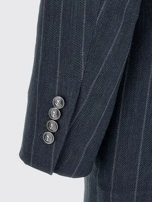 Brunello Cucinelli Single-breasted Pinstripe Blazer In Hemp And Silk Blend