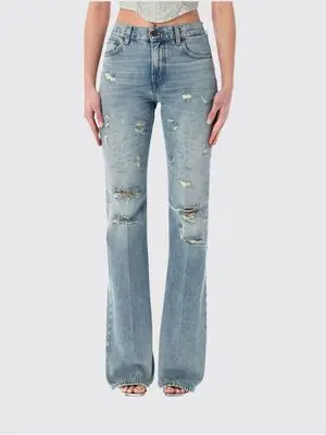 HAIKURE Flared Distressed Jeans - Denim