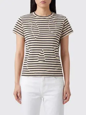 WALES BONNER Slim Fit Striped Cotton T-shirt With Embroidered Details - Multicolor