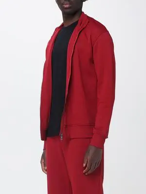 FERRARI Slim Fit Zipped Turtleneck Sweatshirt In Cotton Blend