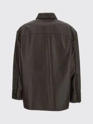 Bottega Veneta Smooth Lambskin Leather Relaxed Fit Shirt