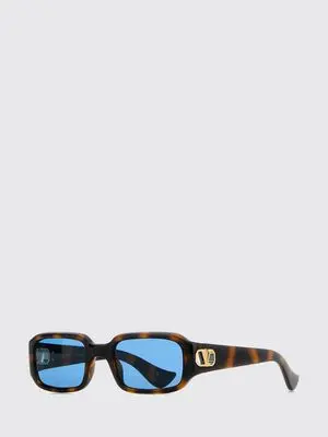 Valentino Garavani Tortoiseshell Rectangular Sunglasses With Vlogo Signature - Brown