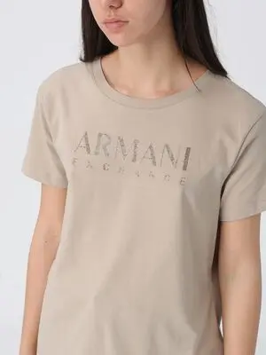 Armani Exchange Embellished Logo T-shirt - Sand