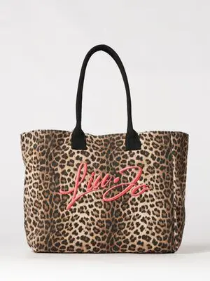 Liu Jo Animal Print Canvas Tote Bag With Double Handle - Multicolor
