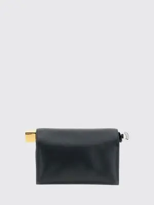 Jacquemus Rond Carré Handheld Clutch In Smooth Lamb Leather With Logo