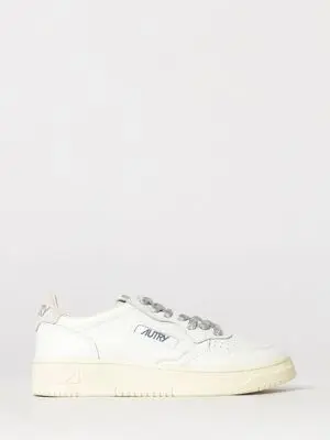 AUTRY Medalist Low Sneakers In Smooth Calf Leather With Perforated Toe - White
