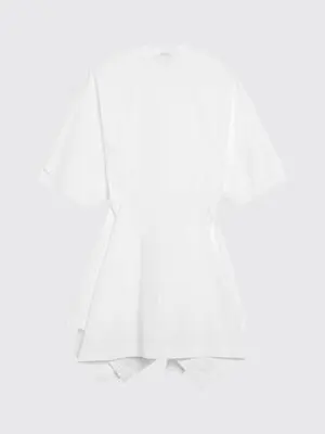 Alaïa Asymmetrical Cotton Chemisier Dress - White