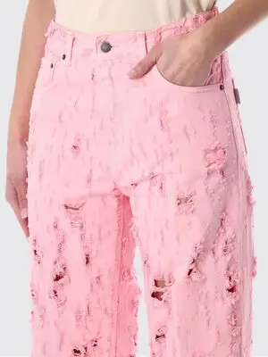 HAIKURE Wide-leg Distressed Denim Jeans