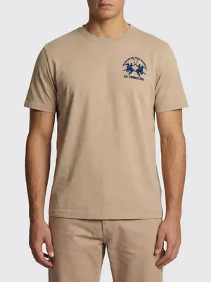 LA MARTINA Cotton T-shirt With Logo - Beige