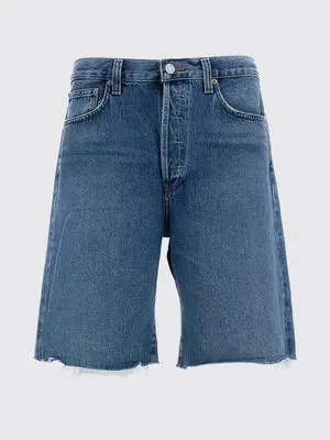 AGOLDE Knee-length Denim Shorts With Five-pocket Design