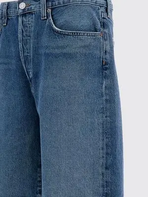 AGOLDE Knee-length Denim Shorts With Five-pocket Design