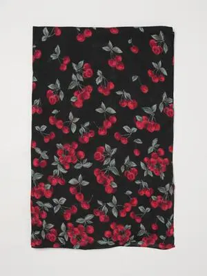 TWINSET Printed Modal Blend Stole - Black