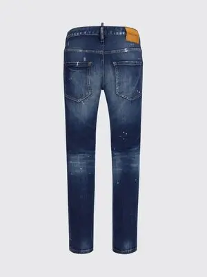 Dsquared2 Skater Skinny-fit Stretch-denim Jeans With Distressed Effect - Navy