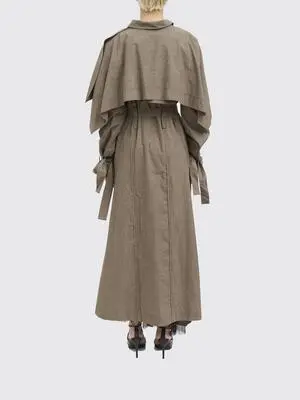 YEHUAFAN Cotton Asymmetric Trench Coat