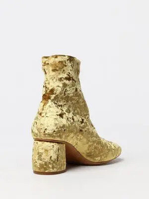 FORTE_FORTE Velvet Ankle Boots With Block Heel