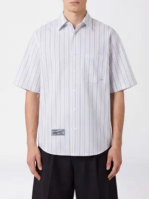 WOOYOUNGMI Short-sleeved Cotton-blend Shirt - Striped