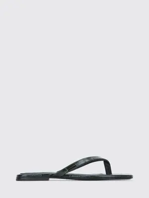 TOTEME Croc-print Leather Flip-flops - Green