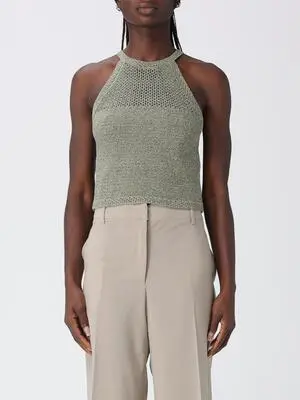 Armani Exchange Halter Neck Knit Top - Kaki
