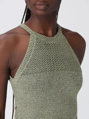 Armani Exchange Halter Neck Knit Top - Kaki