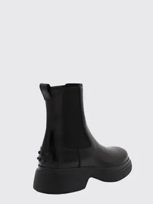 TOD'S Smooth Calf Leather Chelsea Boots With Rubber Sole