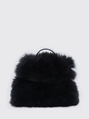 Moschino Tie Me" Mini Handbag In Satin And Feathers