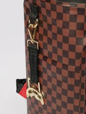 SPRAYGROUND Cooler Thermal Backpack In Checkered Saffiano Coated Cotton