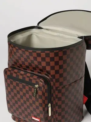 SPRAYGROUND Cooler Thermal Backpack In Checkered Saffiano Coated Cotton