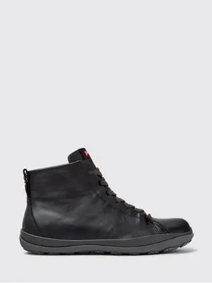 Camper Peu Pista Gm Gore-tex Leather Ankle Boots With Side Zip And Elastic Laces - Black